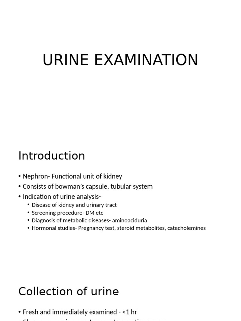 Urine Analysis: Key Tests and Findings | PDF | Kidney