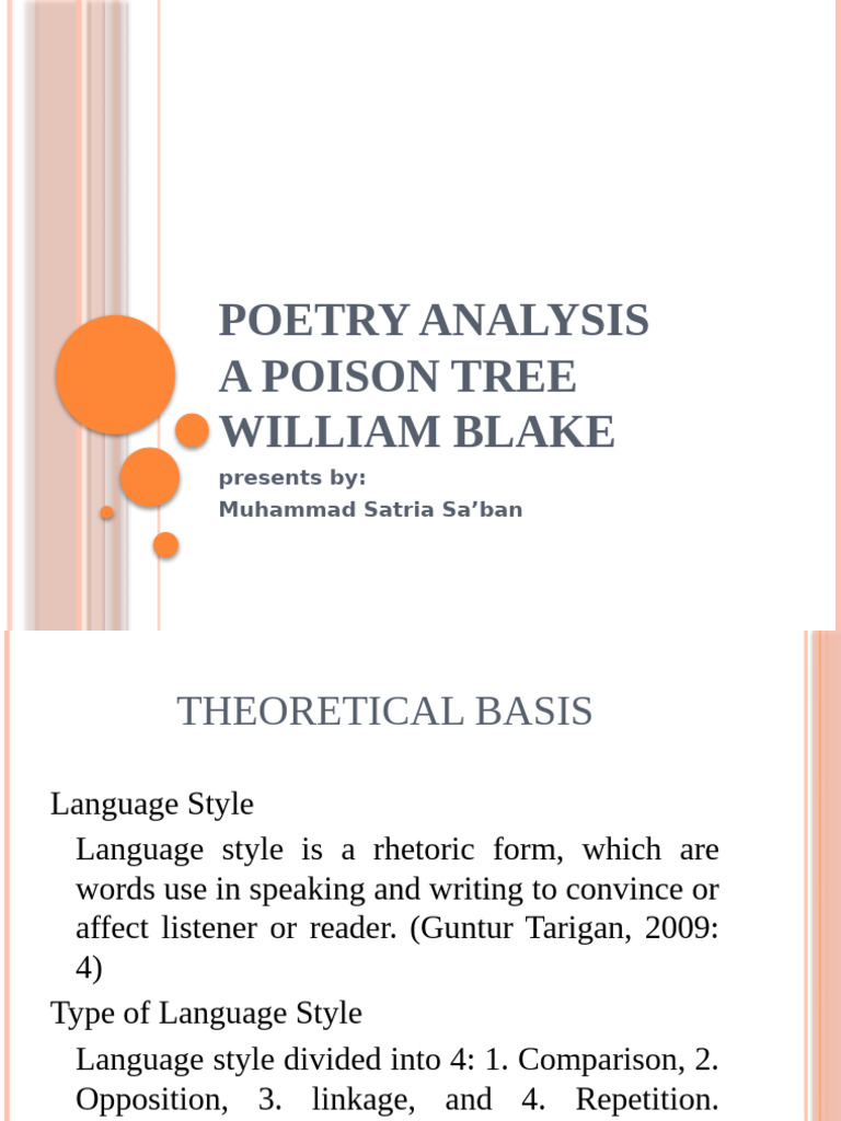 Analysis of "A Poison Tree" by Blake | PDF