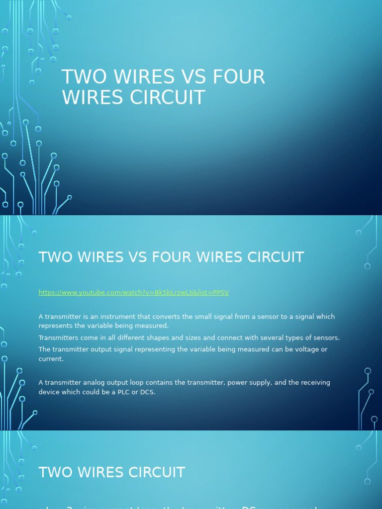 Two Wires Vs Four Wires Circuit | PDF