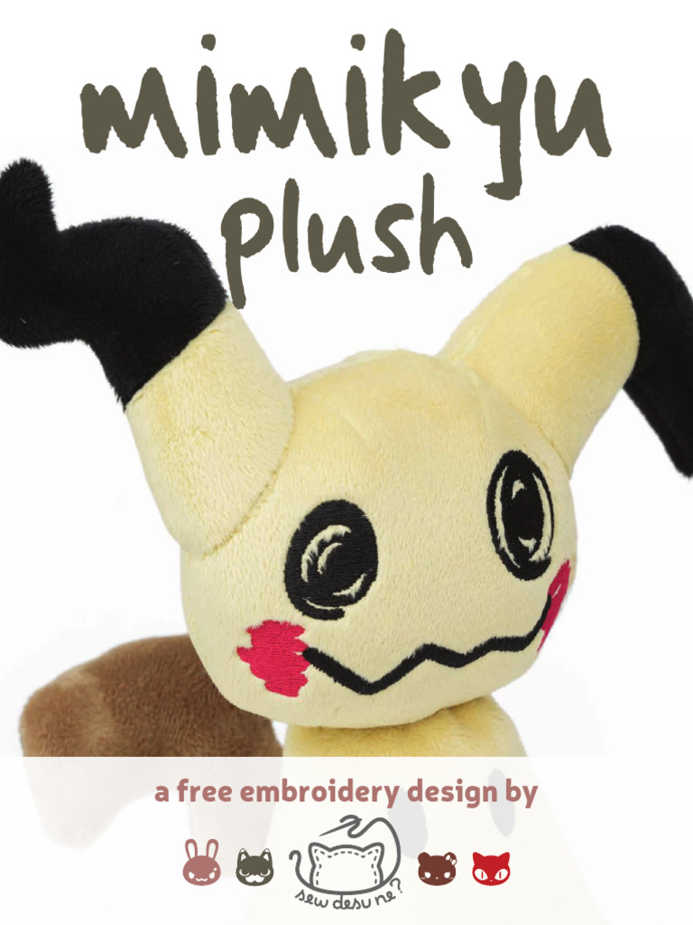 Mimikyu Plush Embroidery Instructions | PDF | Sewing | Embroidery