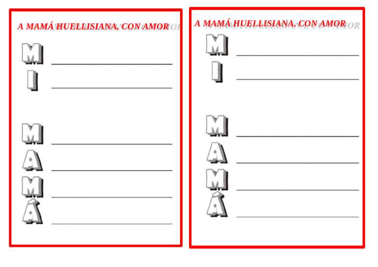 Acrostico Con La Palabra Madre... | PDF