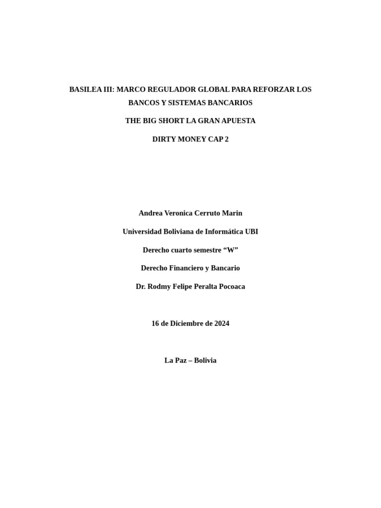 Basilea III: Reforzando la Estabilidad Bancaria | PDF | Basilea Iii ...