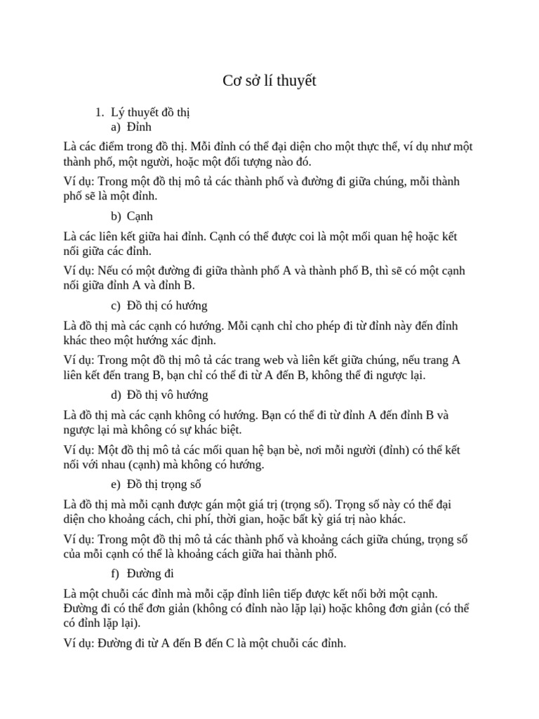 Cơ Sở Lí Thuyết LTDT | PDF