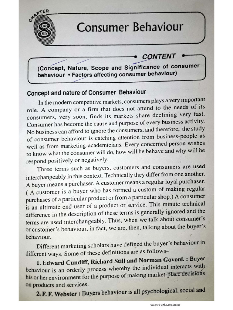Consumer Behaviour Short | PDF