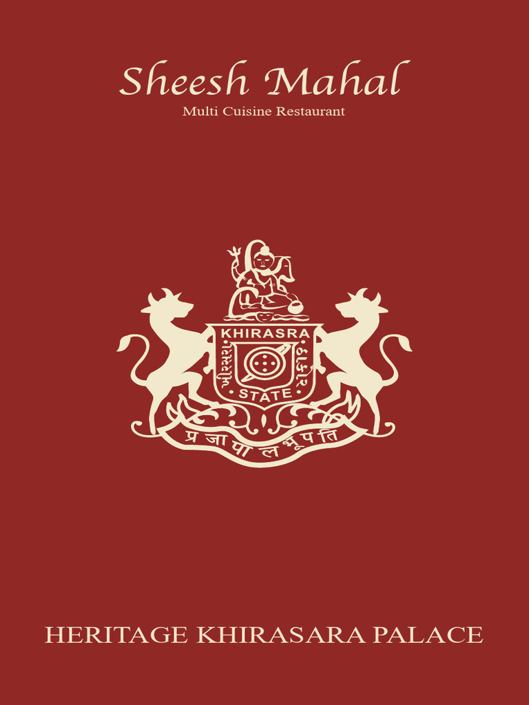 Khirasara Palace Sheesh Mahal Menu | PDF | Thai Cuisine | Indian Cuisine