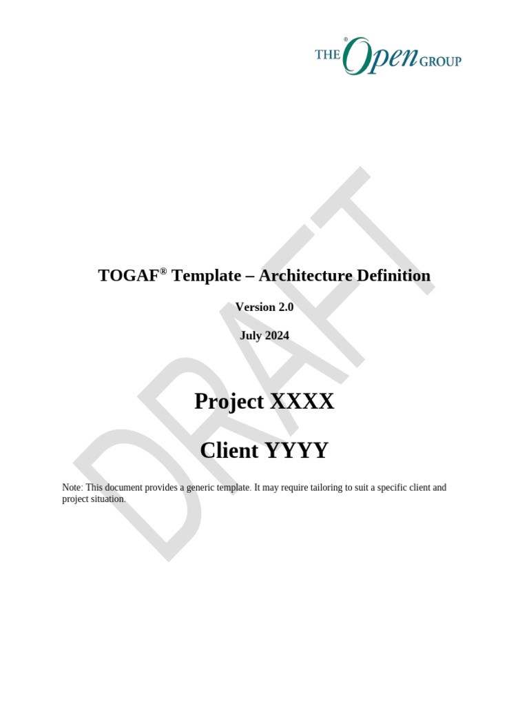 TOGAF® Template - Architecture Definition | PDF | Information ...