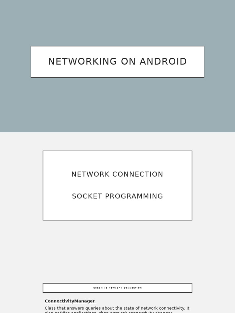 Networking On Android | PDF | Http Cookie | Software