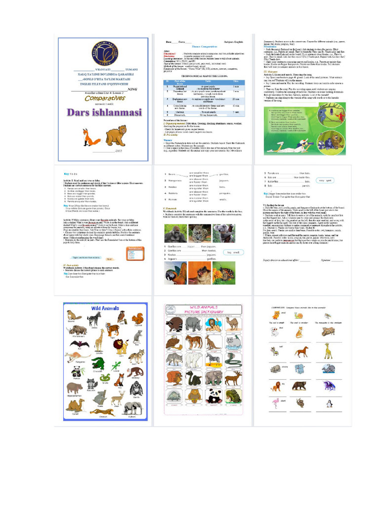 4 Sinf. Unit 4. Comparatives Demo 1 | PDF