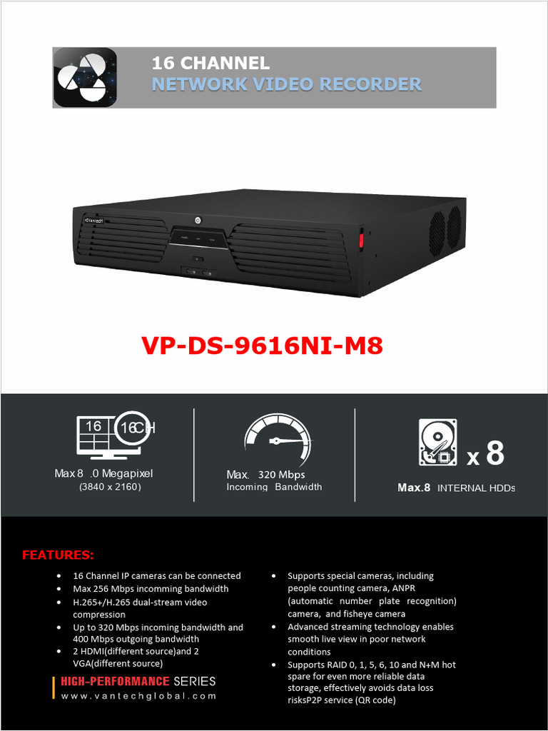 Datasheet-of-VP-DS-9616NI-M8 | PDF | Hdmi | Information And Communications Technology