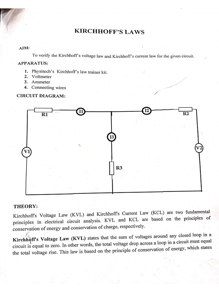 kirchhoff's laws (1) | PDF