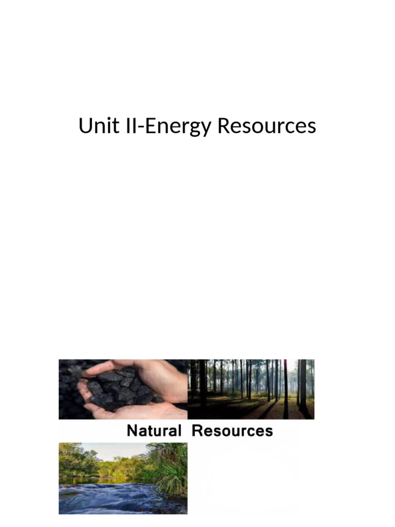 Unit II-Energy Resources | PDF | Energy Development | Solar Power