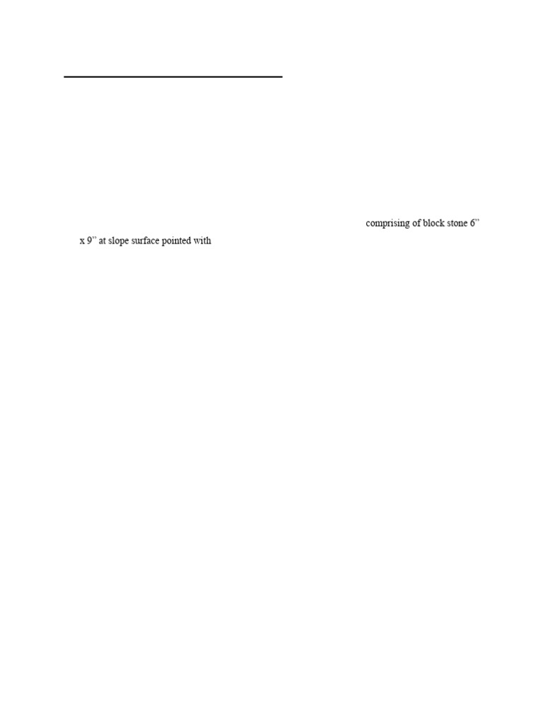 Method Statement For Stone Pitching | PDF