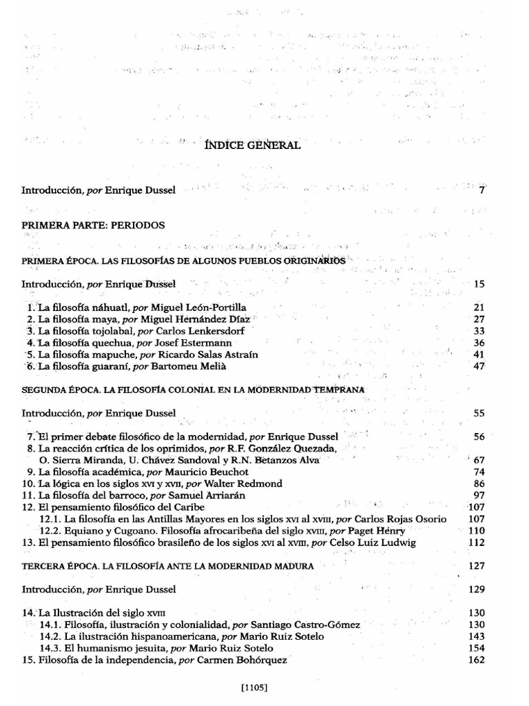 Indice Gen PERÍODOS FILOSÓFICOS LATINOAMERICANOS | PDF