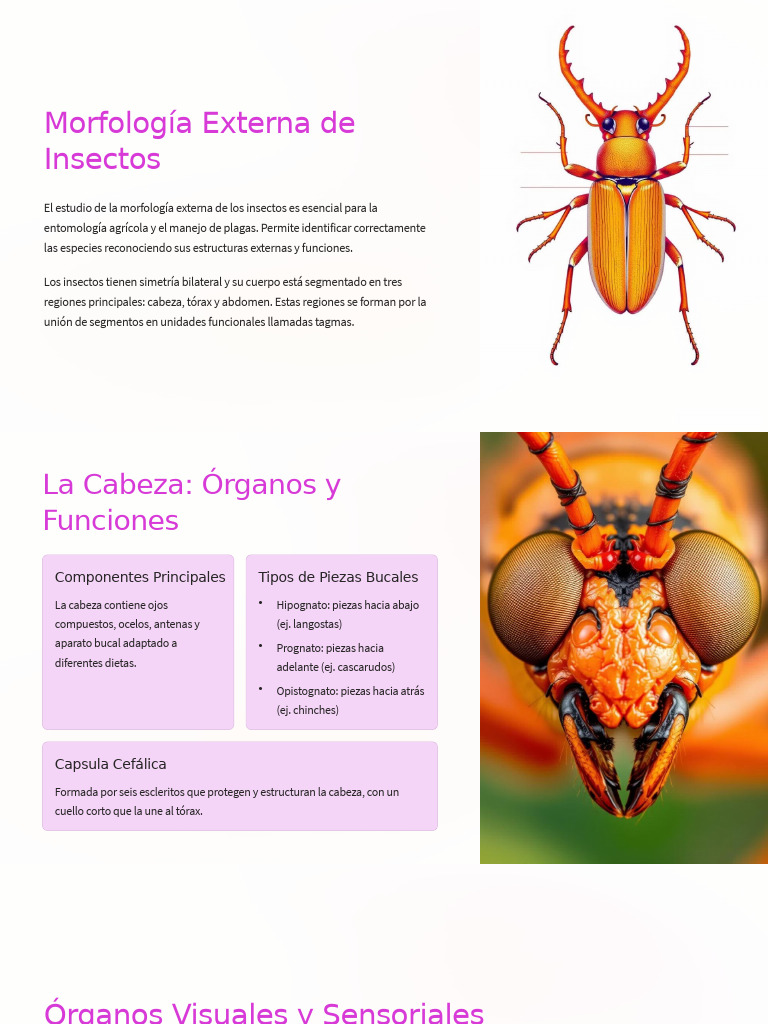Morfología Externa de Insectos: Guía Esencial | PDF | Insectos ...