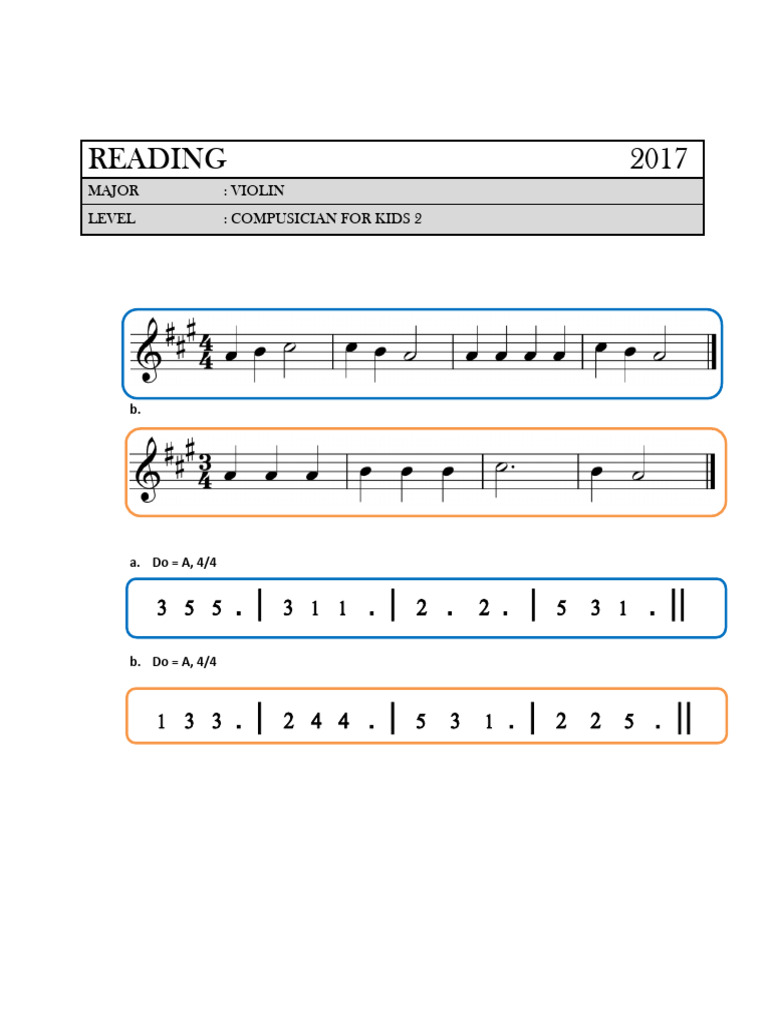 Reading CFK 2 (Violin) | PDF