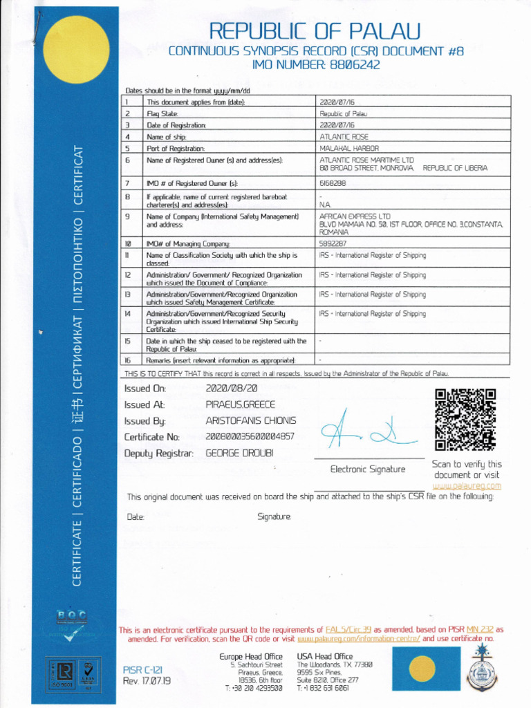 CSR Certificate | PDF