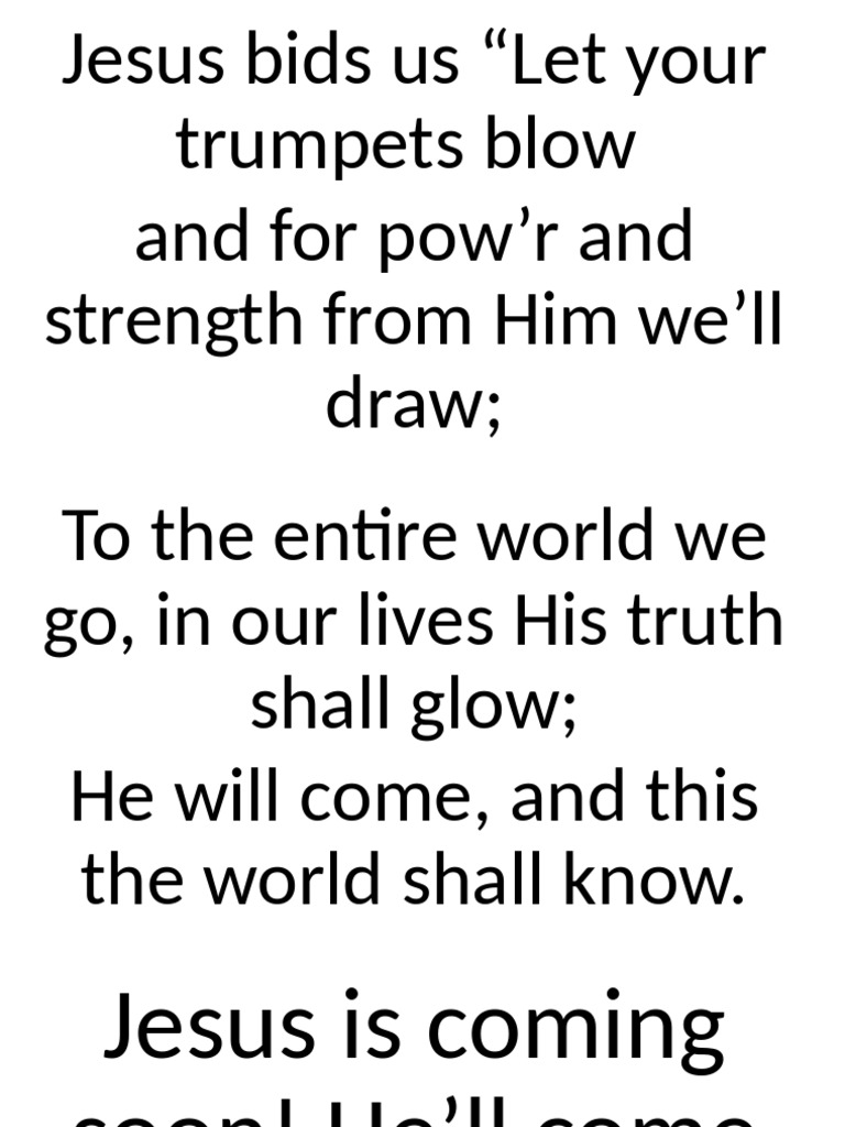 Get Involved! Jesus Is Coming Soon | PDF