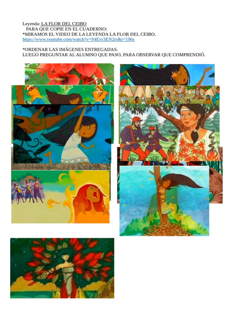 Actividades sobre la Leyenda del Ceibo | PDF