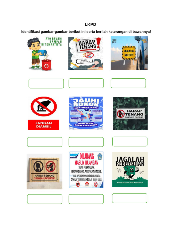 LKPD - Kalimat Perintah, Ajakan, Harapan Dan Larangan | PDF