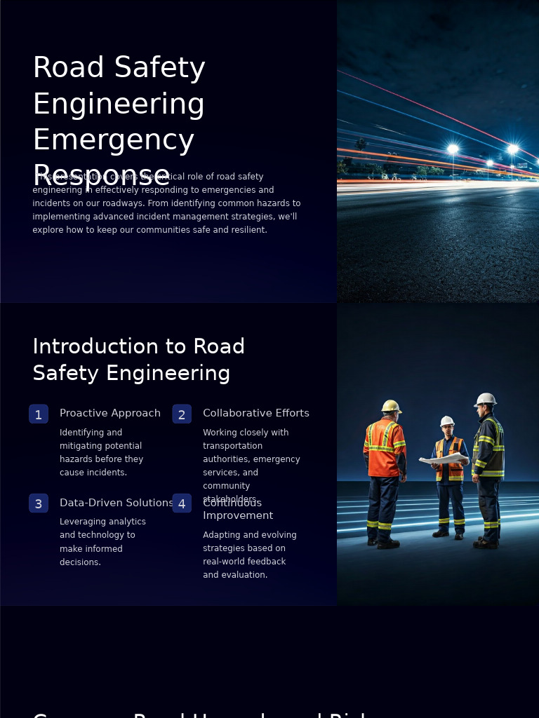 Road Safety Engineering for Emergencies | PDF | Emergency | Traffic