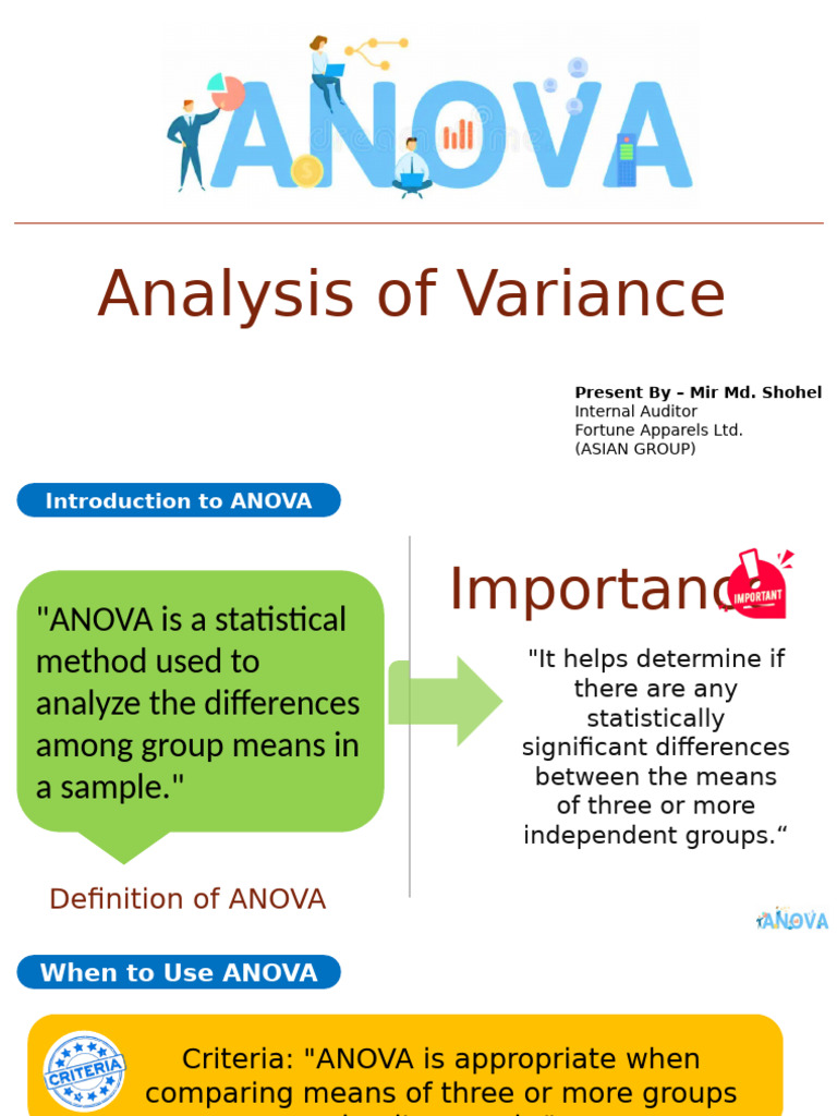 Analysis of Variance - ANOVA | PDF | Analysis Of Variance | Statistical ...