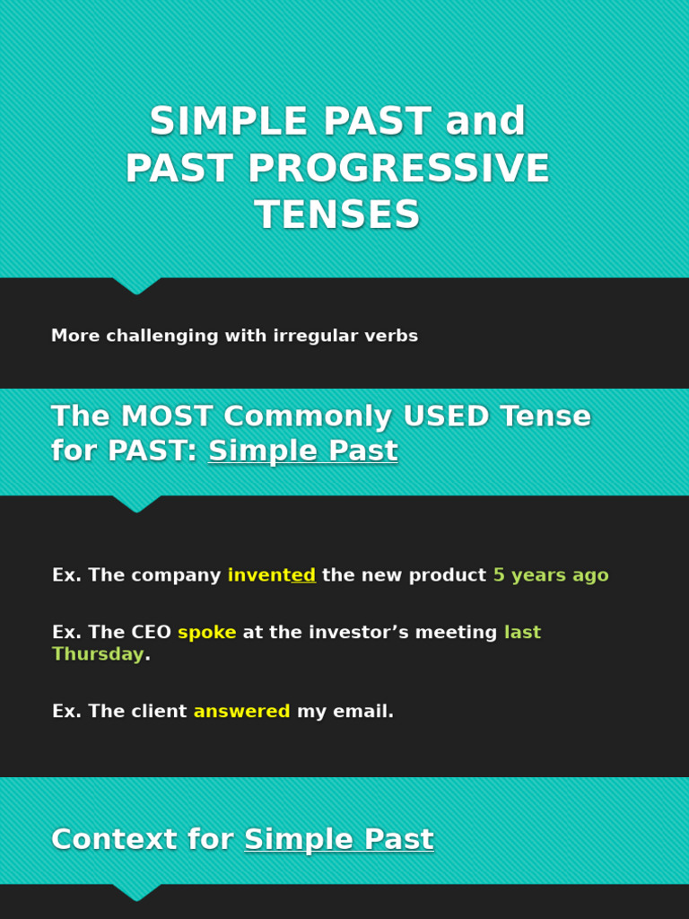 Simple Past and Past Progressive Tenses Ans 300 | PDF | Linguistics ...