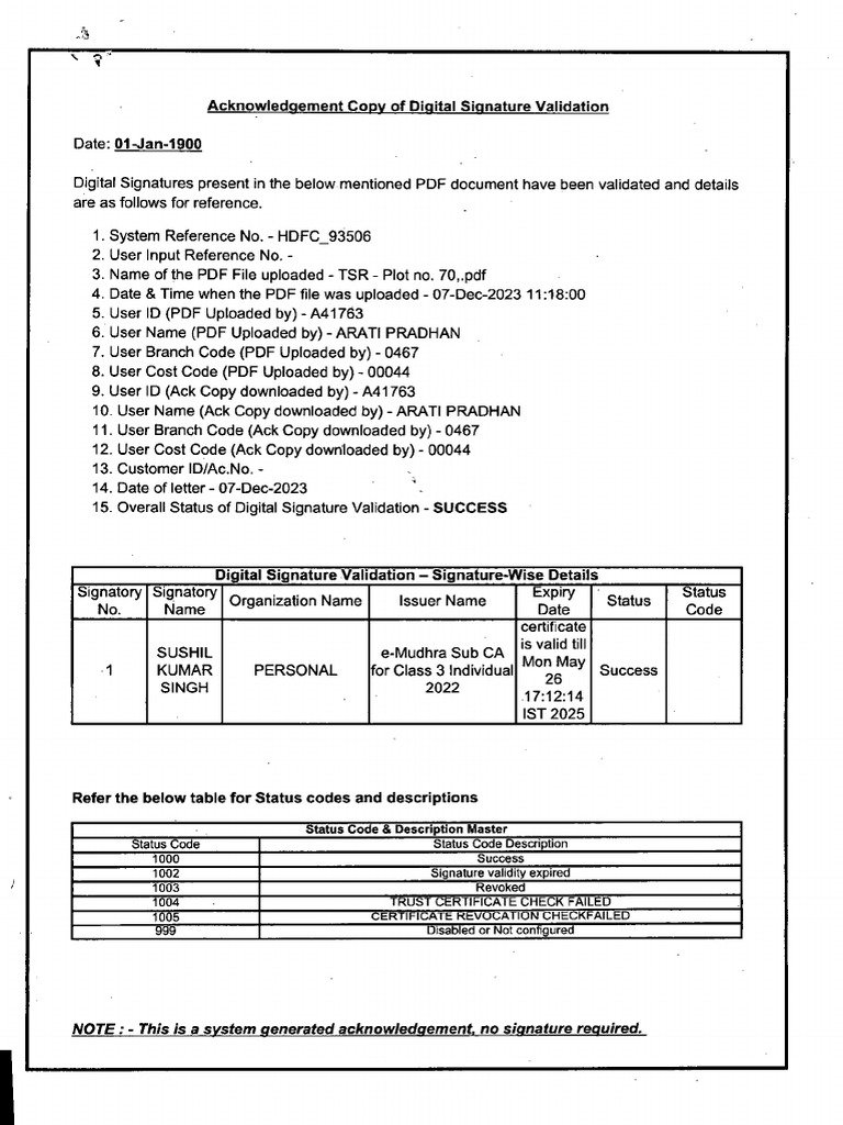 TSR - Plot no. 70, | PDF