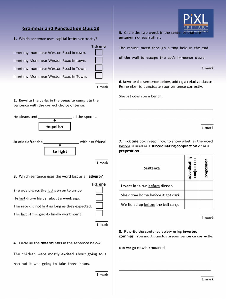 grammar-and-punctuation-quiz-18-1 | PDF