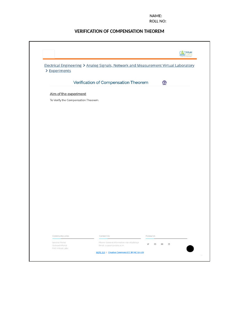 Compensation Theorem | PDF
