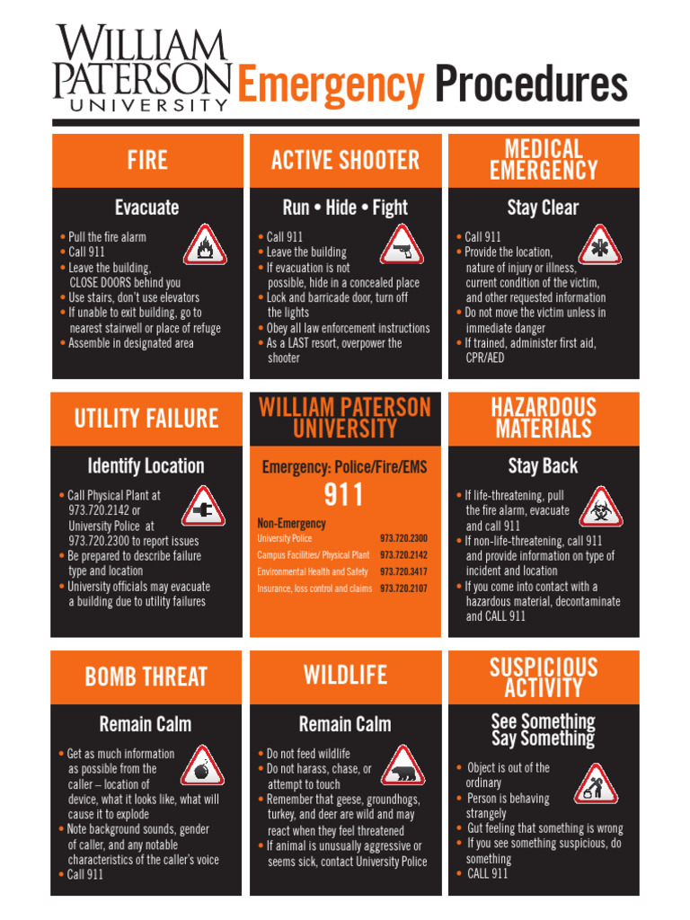 Basic Emergency Procedures Example 1p | PDF | Emergency | Safety