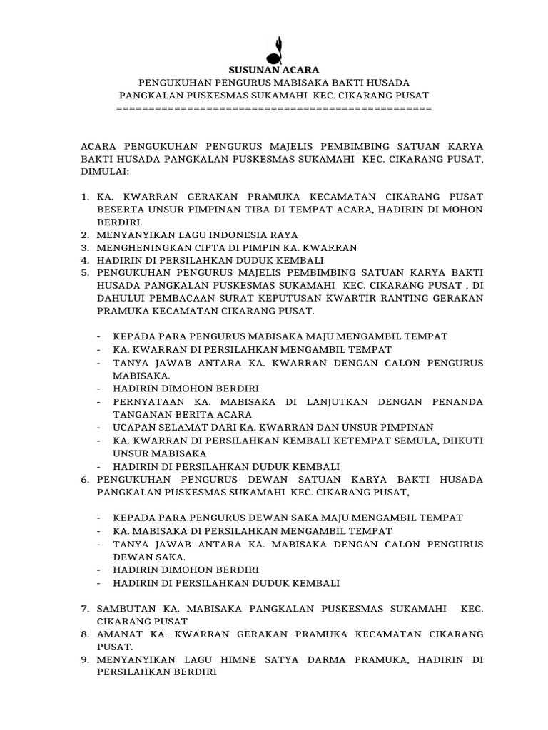 Susunan Acara SBH | PDF