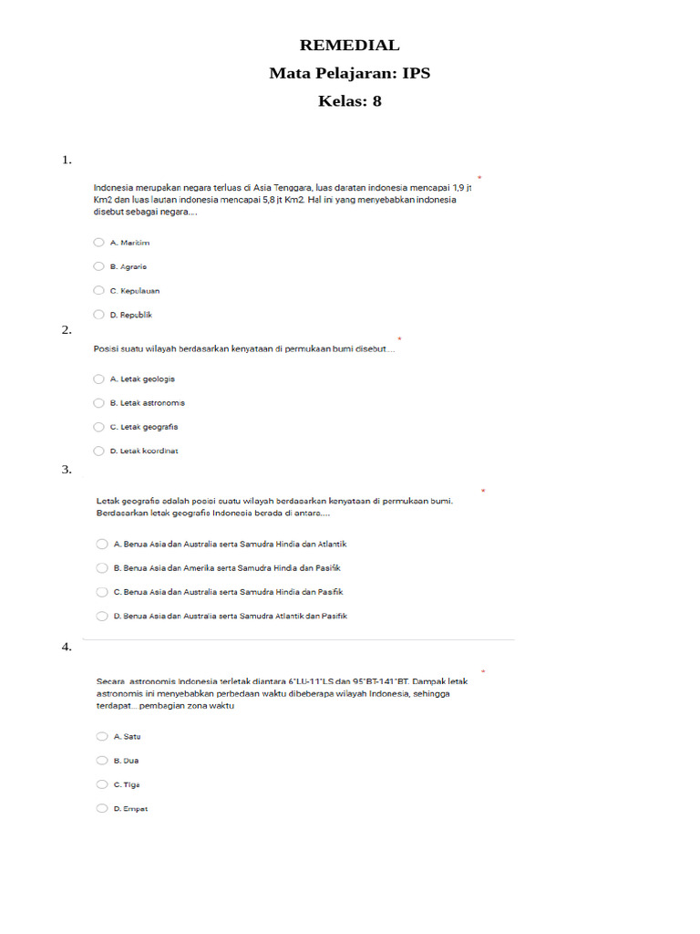 Remedial Ips KLS 8 | PDF
