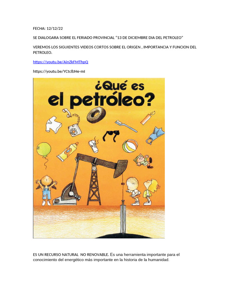 Día del Petróleo: Origen y Función | PDF