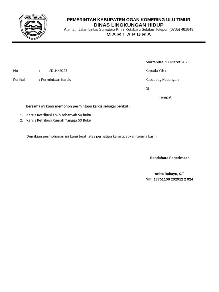 Kop Dinas - Salin | PDF