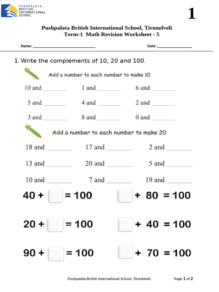 Gr1 T1 MathRWS5 Brindha | PDF