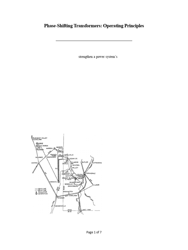 Phase Shifting Transformers Operating Principles | PDF | Electrical ...