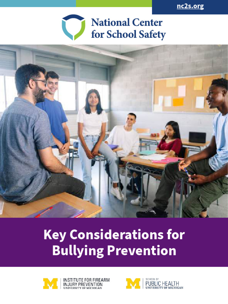 Key Considerations For Bullying Prevention, National Center For School ...