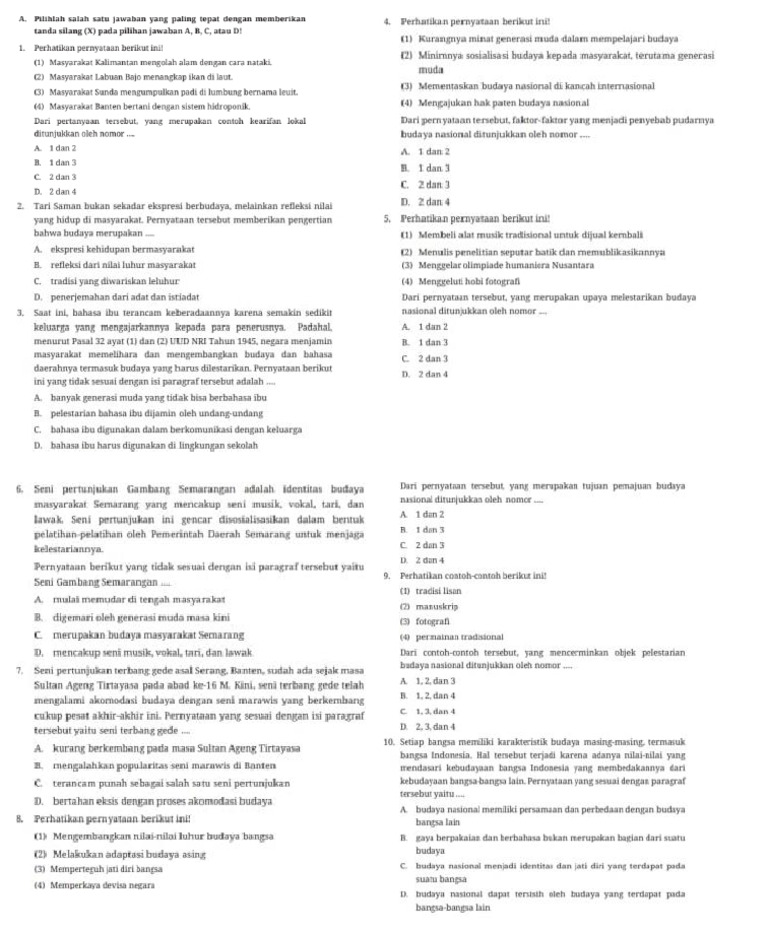 Soal Asesmen Formatif Ppkn Kelas 8 Bab 4 | PDF
