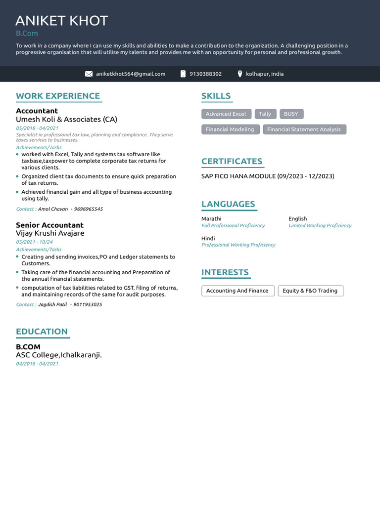 Aniket Resume 2 | PDF