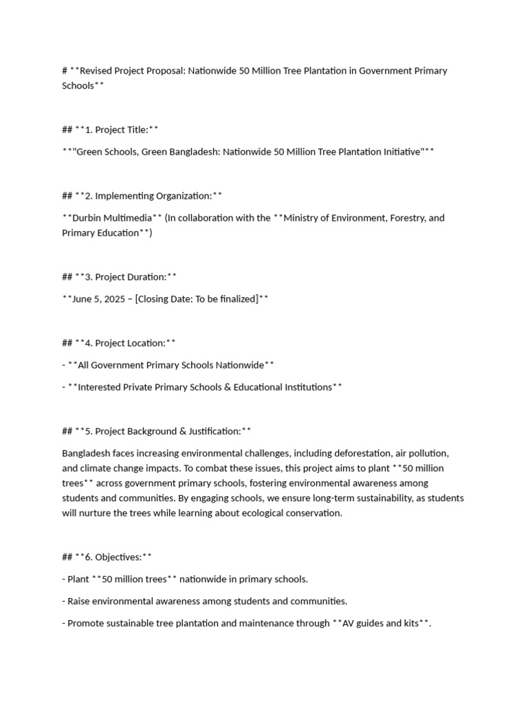 Revised Project Proposal | PDF | Sustainability | Environmentalism