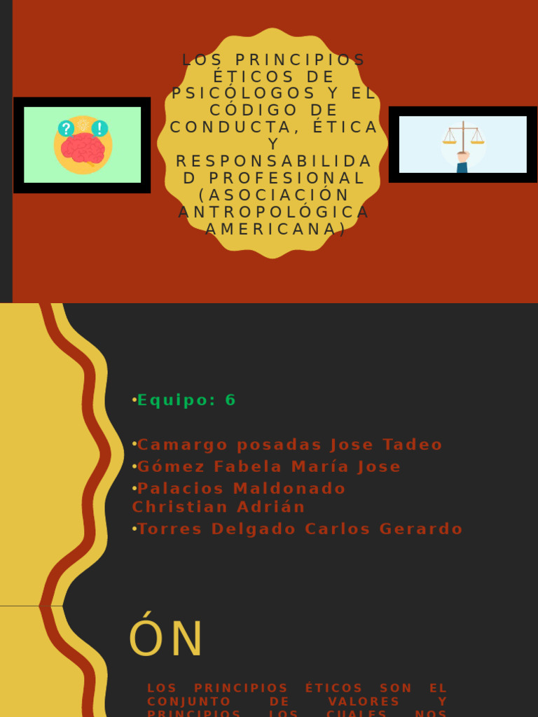 Los Principios Éticos de Psicólogos y El Código de Conducta, Ética y Responsabilidad Profesional ...