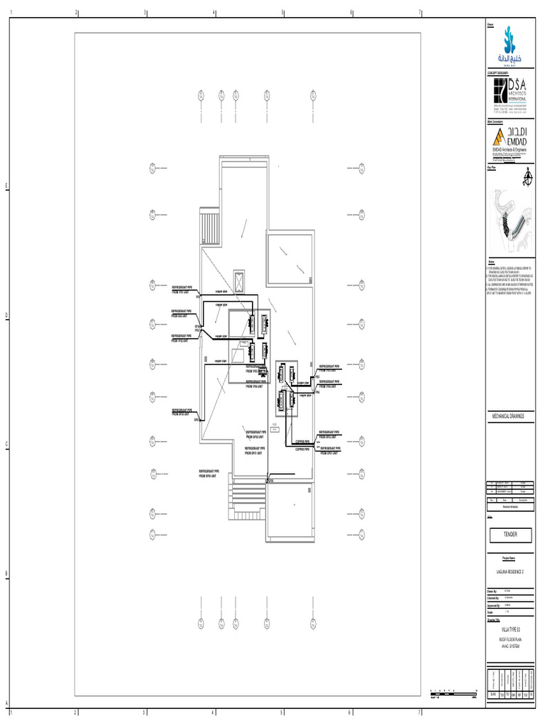 HVAC System Roof Floor Plan | PDF | Building Engineering | Civil ...