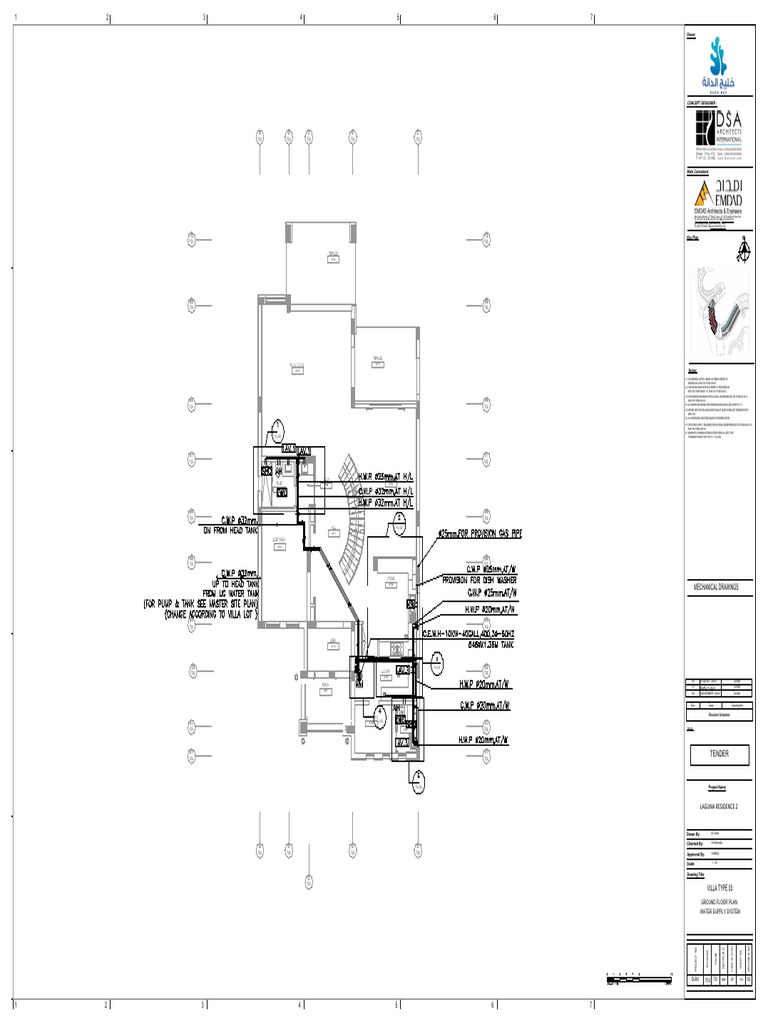 Ground Floor Plan - Water Supply System | PDF | Environmental ...