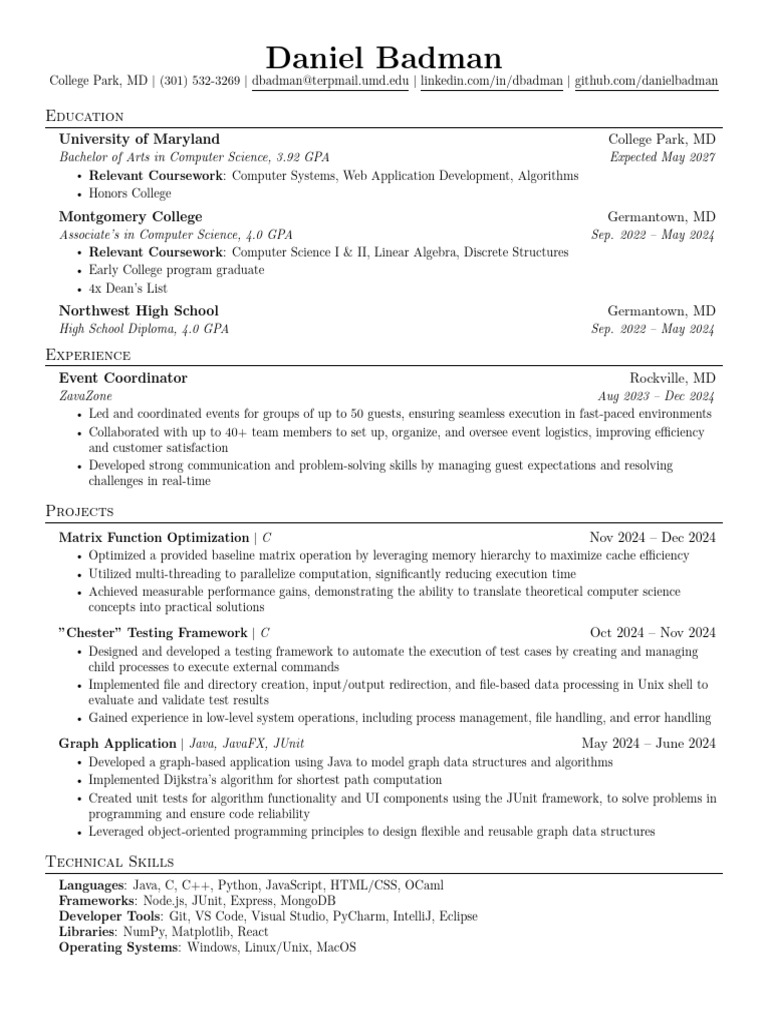 Resume and Cover Letter | PDF | Java (Programming Language) | Computer ...