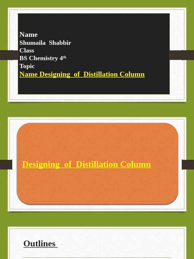 Designing of Distillation Column | PDF