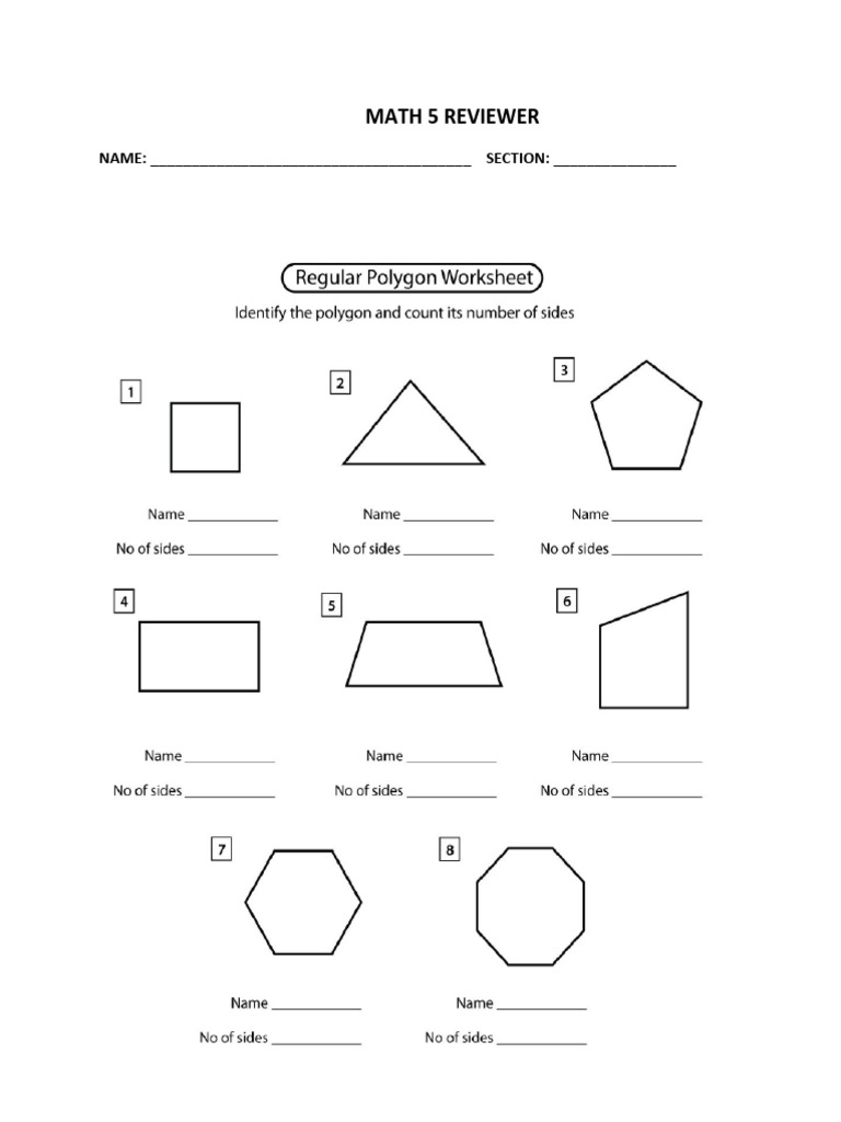 Math 5 Reviewer | PDF