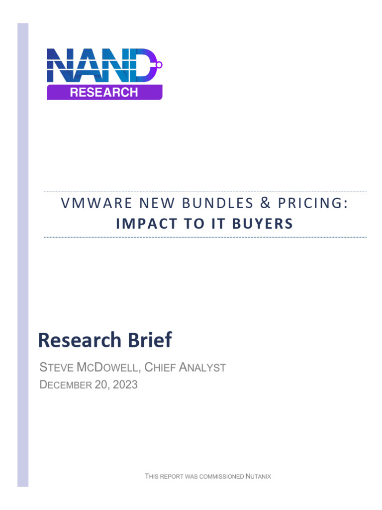 NAND Impact of VMware Subscription Changes 1 | PDF | V Mware | Pricing