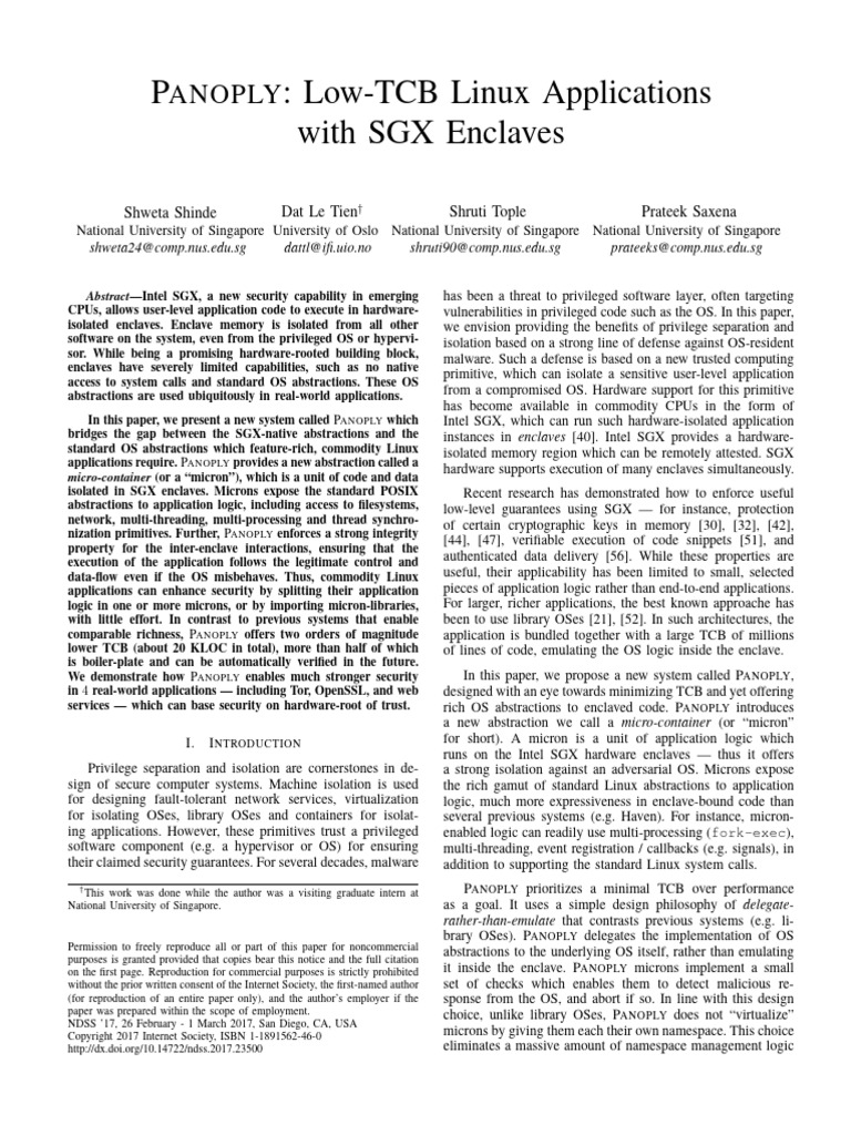 Panoply | PDF | Operating System | Thread (Computing)