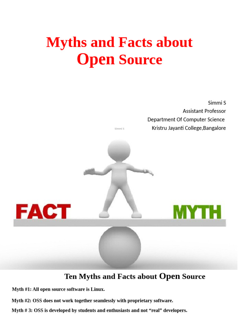 Myths and Facts About Open Source | PDF | Open Source | Proprietary ...