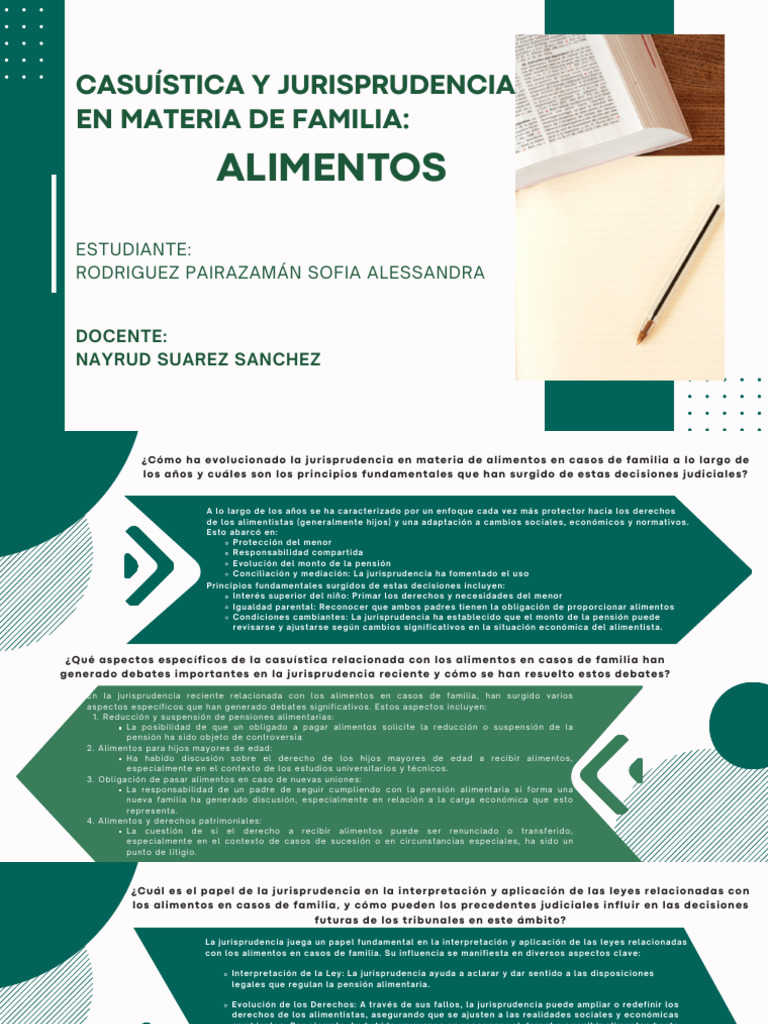 Sesion 2 - Casuística y Jurisprudencia en Materia de Familia Alimentos (1) | PDF | Caso de ley ...